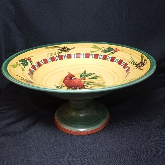 Lenox | Holiday | Lenox Winter Greetings Holiday Pedestal Centerpiece ...